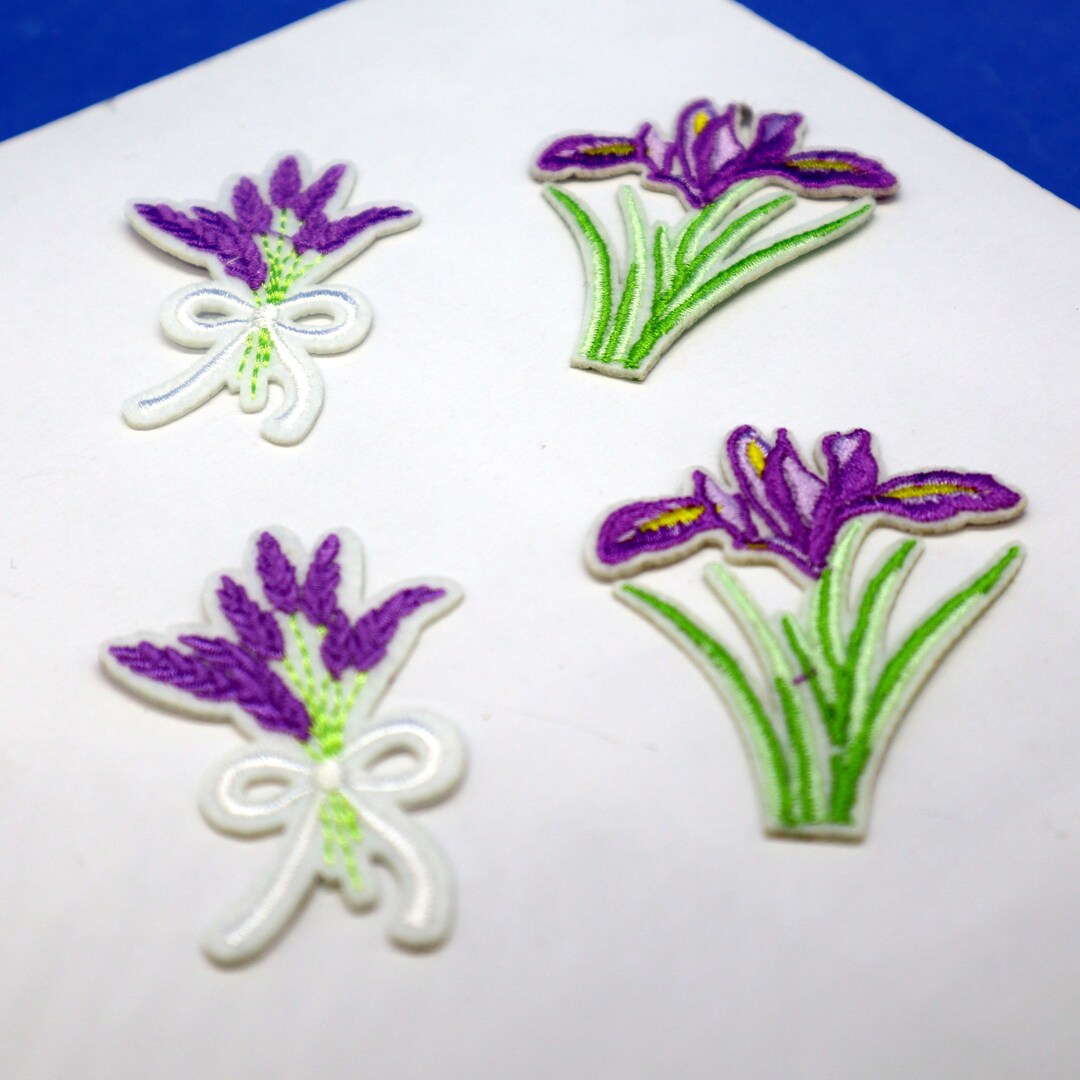 Set of 4pcs 10pcs Bulk Lot Lilac Purple Lavender Iris Flower ...