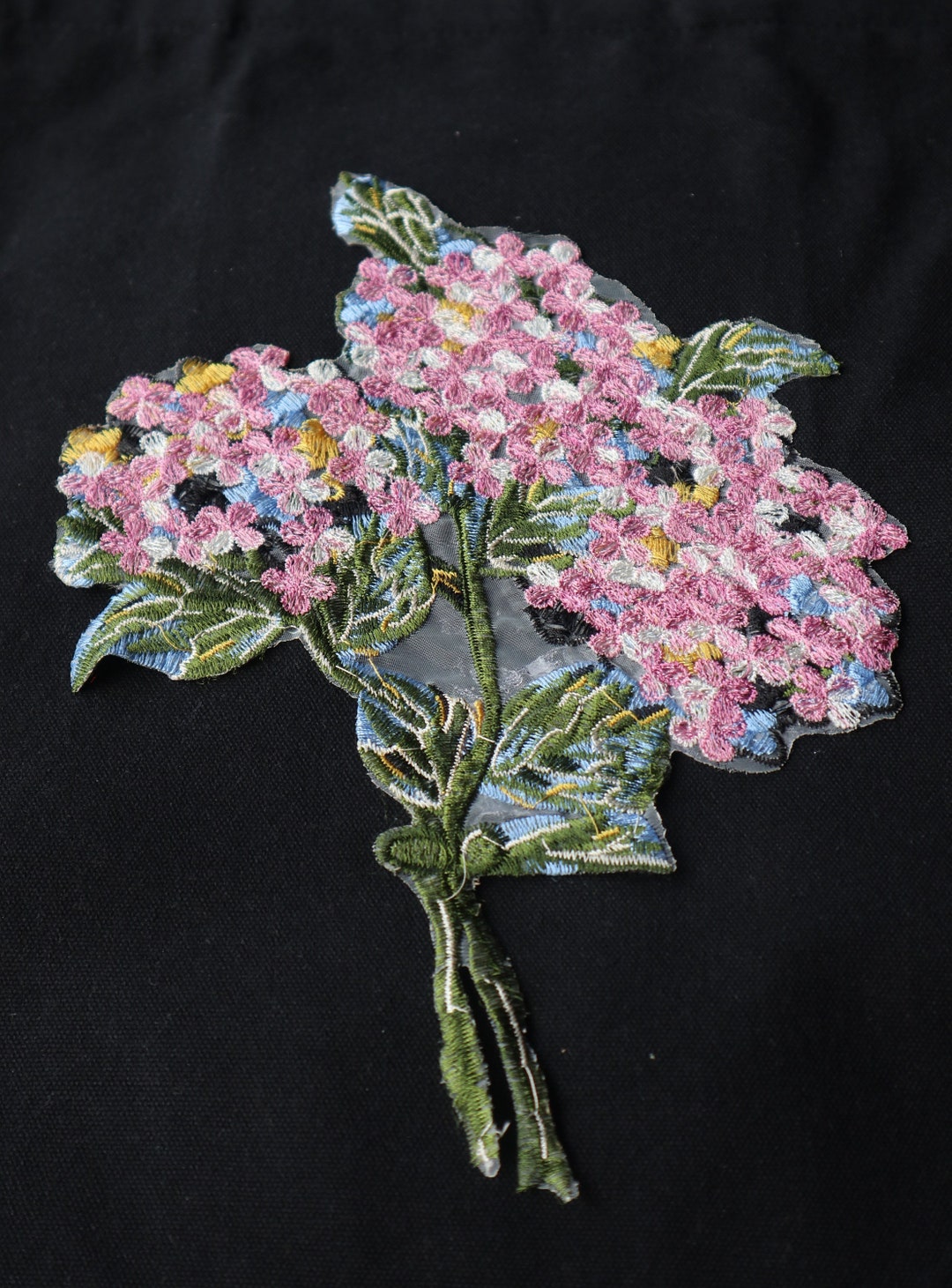 Extra Large Embroidered Purple Hydrangea Flower Lace Patch Applique ...