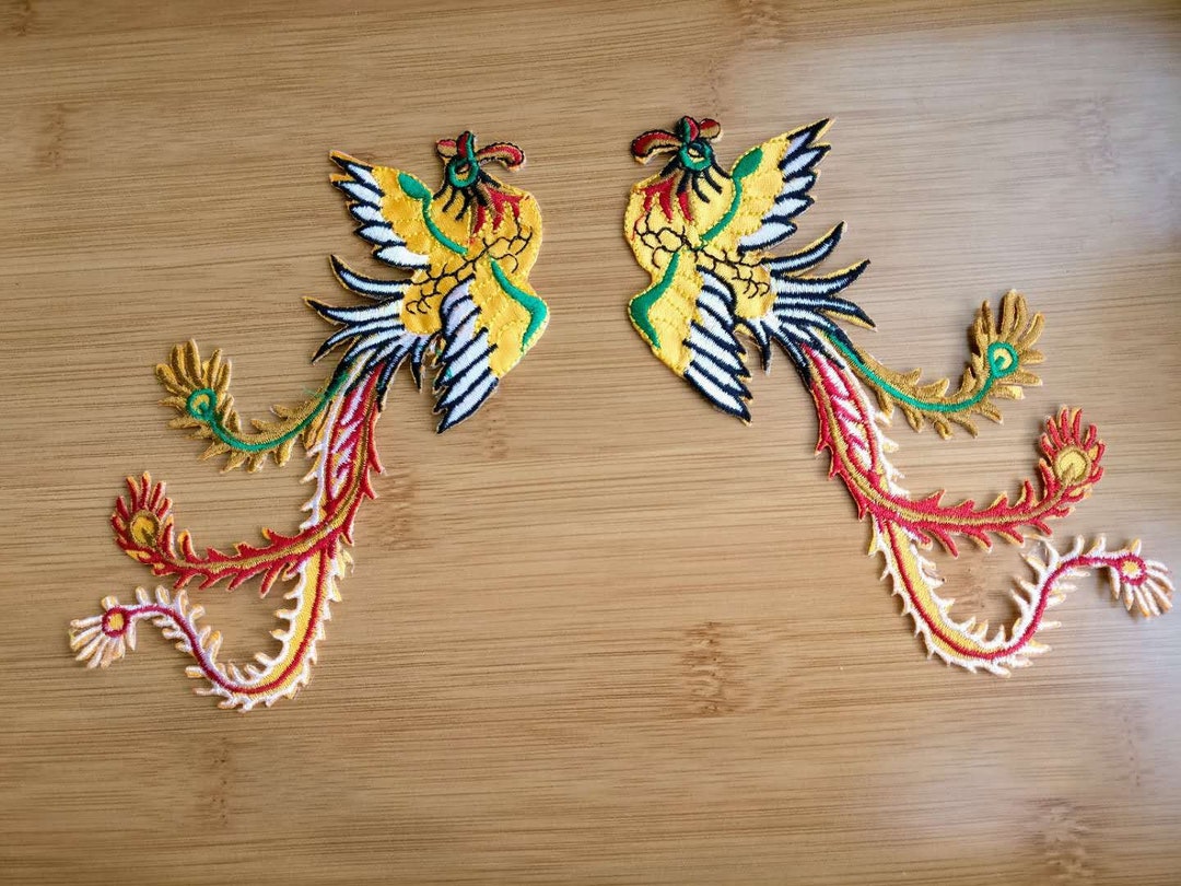 Embroidered Phoenix Embroidered Iron on Sewing on Patch 8.2x16.5cm Bulk ...
