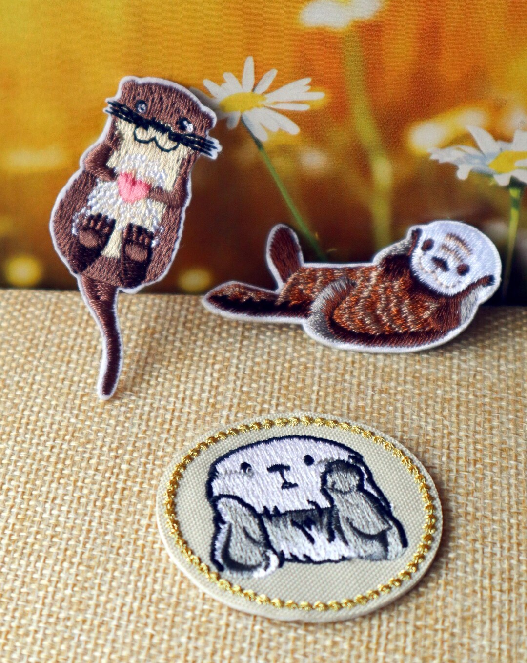Set of 3pcs 60pcs Bulk Lot Small Animal Otter Beaver Embroidered Iron ...