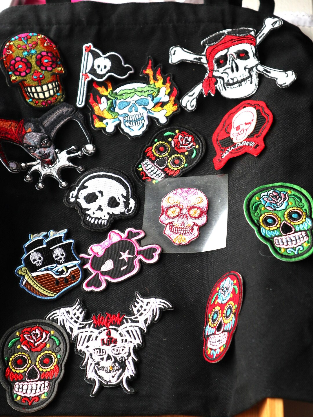Set of 15pcs Bulk Lot Mixed Crown Punk Skull Iron on Sew on Patch 6x8cm ...