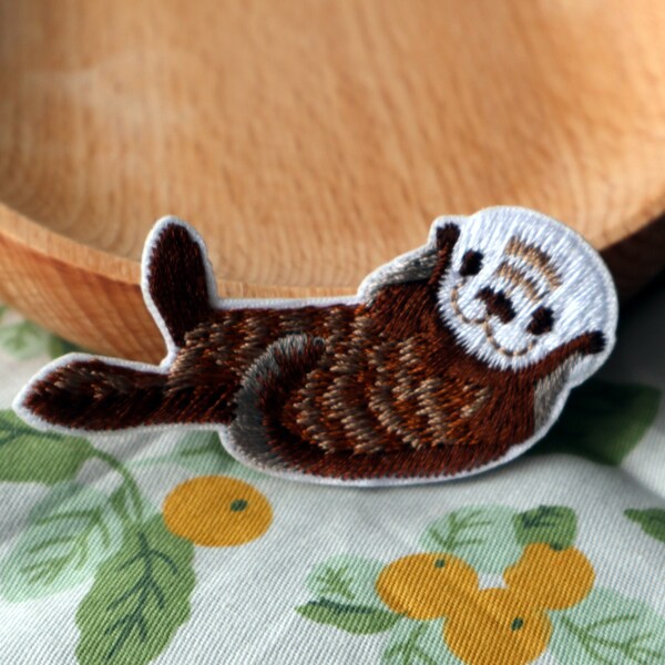 Shark Patches OTTER Iron On Patch - 2x2 Inch Sea Creature Embroidered ...