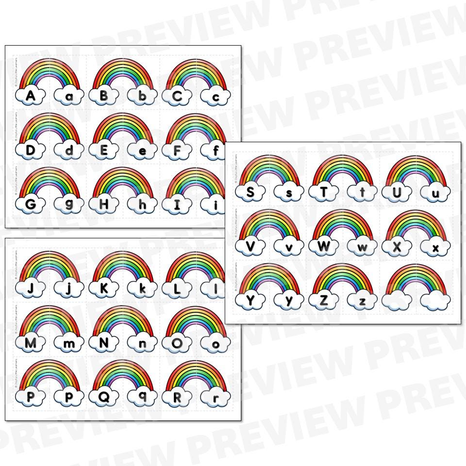 St. Patrick’s Day Rainbows ABC Letter Matching | Spring Rainbow ...