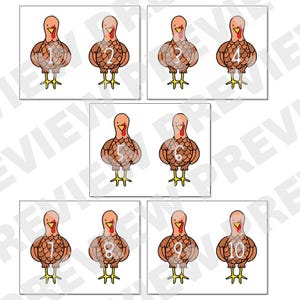 Turkey Feathers Subitizing Activity for Numbers 1-10 | Thanksgiving ...