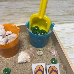 Beach Sensory Bin | Summer Sensory Kit Feat. Flip Flop Letter Matching ...