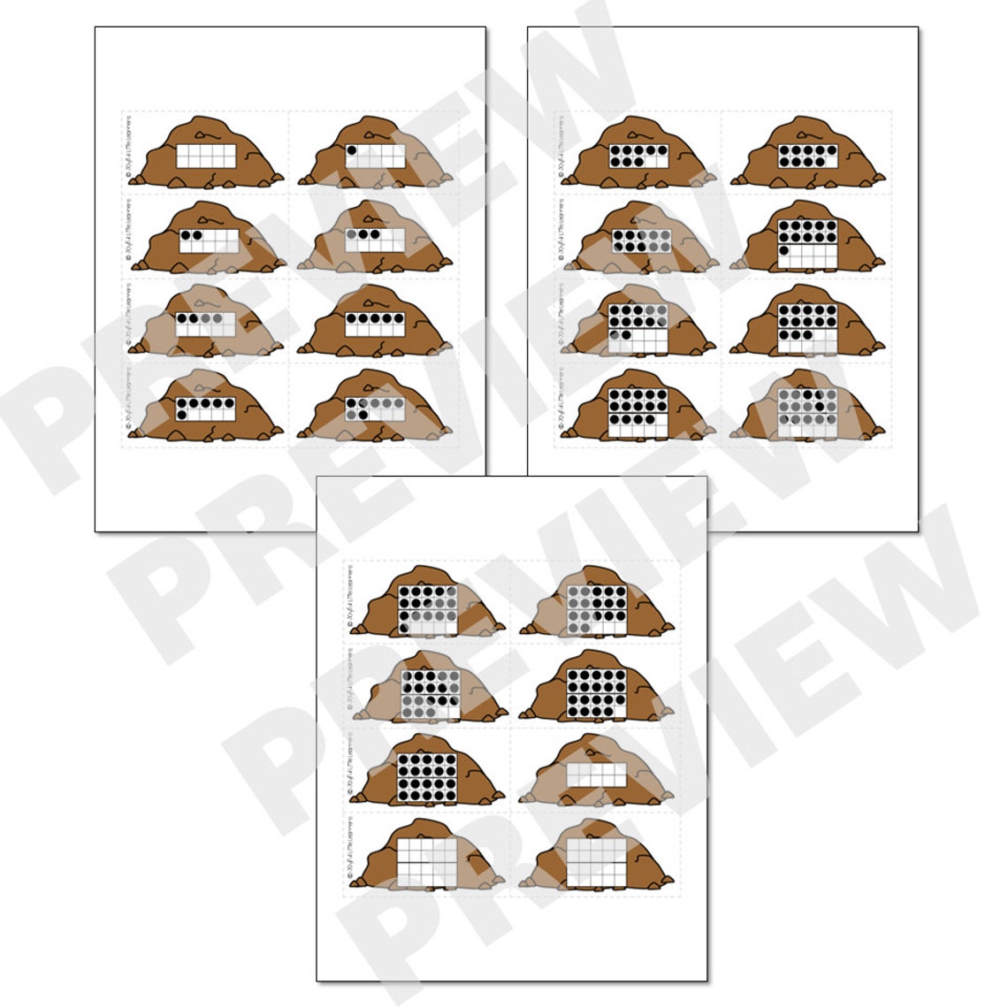 Garden Carrots Ten Frames Number Matching | Easter Carrots Task Cards ...