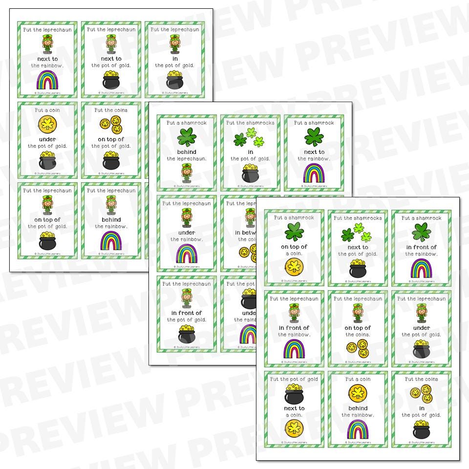 Leprechaun Preposition Cards | St. Patrick’s Day Spatial Concept ...