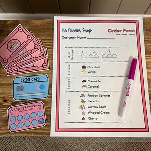 Ice Cream Shop Dramatic PLAY SET KIT | Ice Cream Shop Pretend Play Set ...