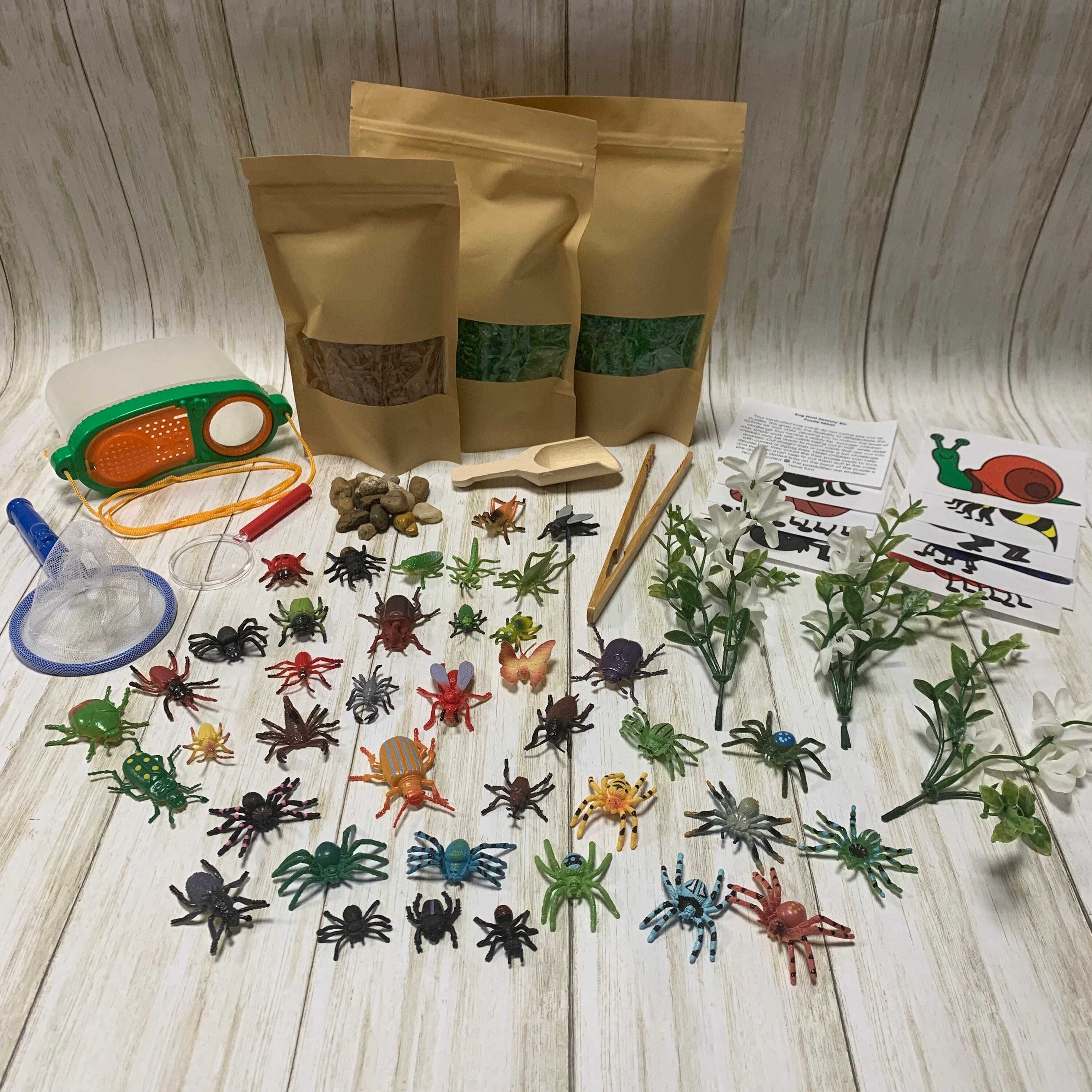Bug Hunt Sensory Bin Featuring Insect Puzzle Cards | Insect Sensory Bin ...