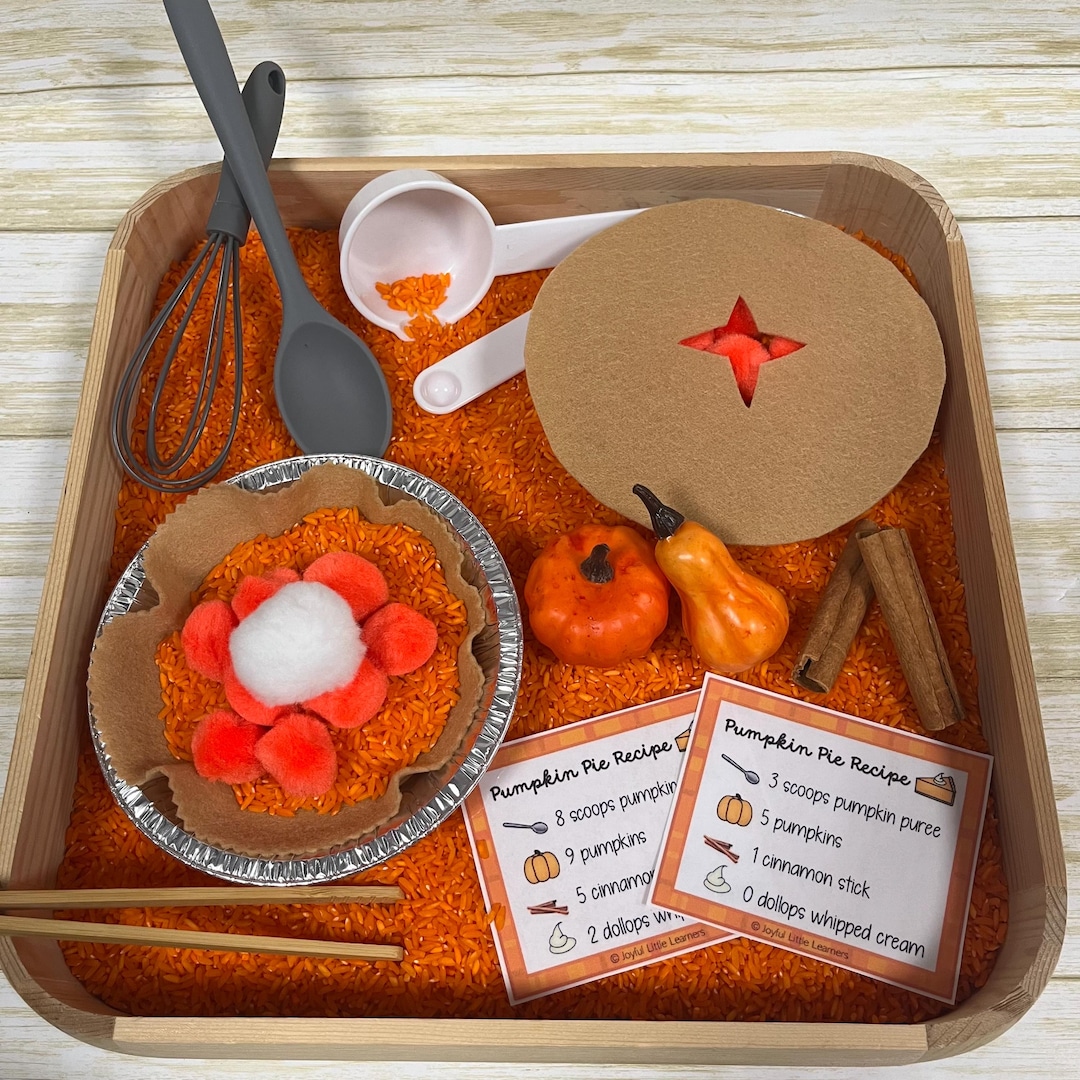 Pumpkin Pie Sensory Bin | Fall Sensory Bin | Thanksgiving Sensory Bin ...