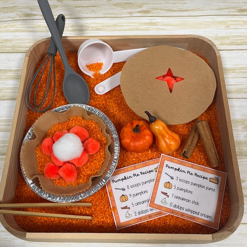 Pumpkin Pie Sensory Bin | Fall Sensory Bin | Thanksgiving Sensory Bin ...