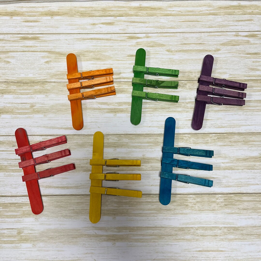 Clothespin Color Match & Clip Toddler Preschooler Busy Bag - Etsy