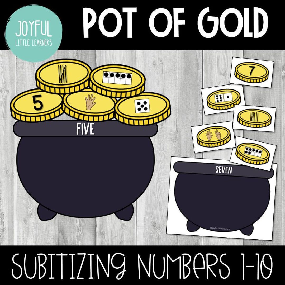 St. Patrick’s Day Subitizing Activity for Numbers 1-10 | Pot of Gold ...