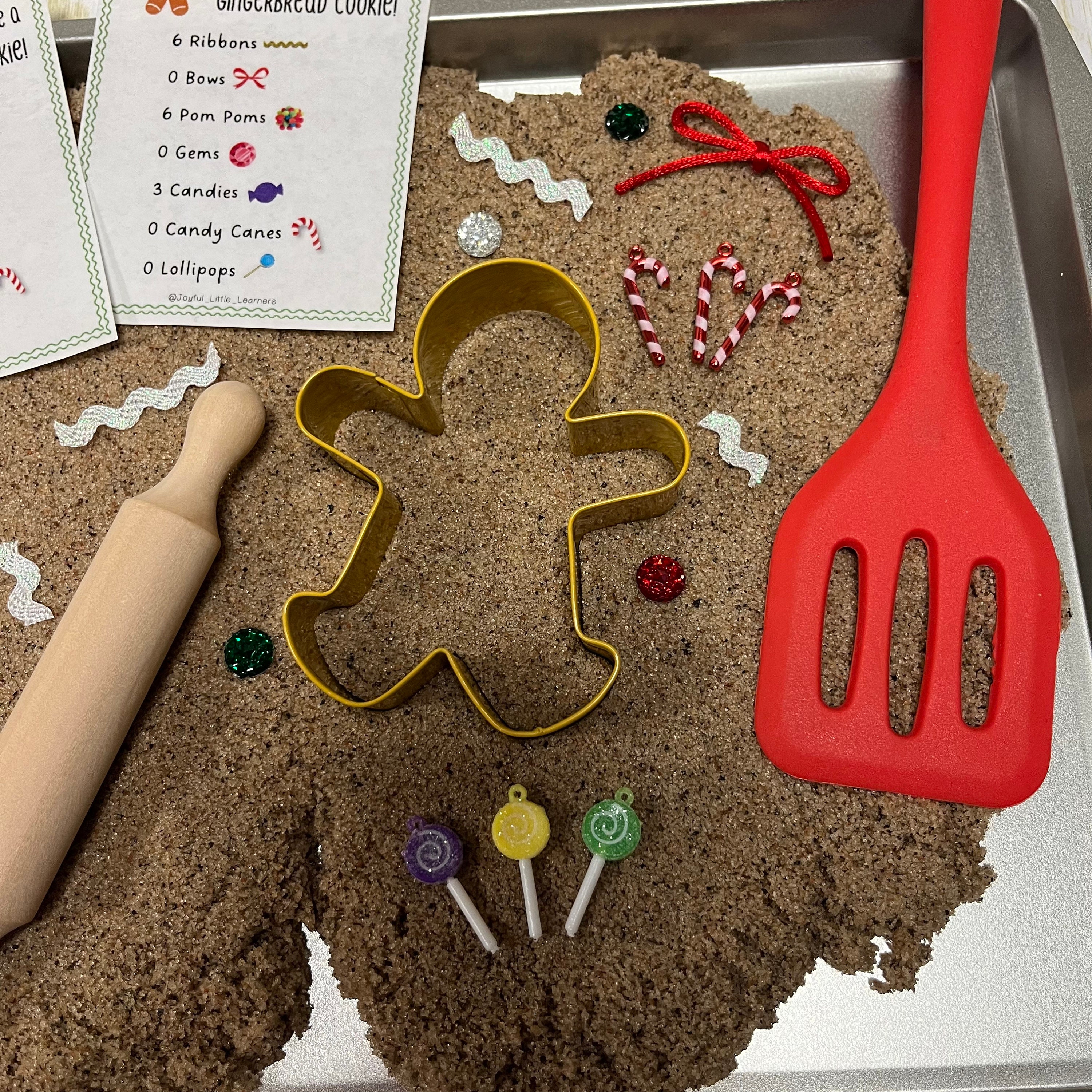 Gingerbread Cookie Sensory Bin | Baking Sensory Bin | Christmas Sensory ...