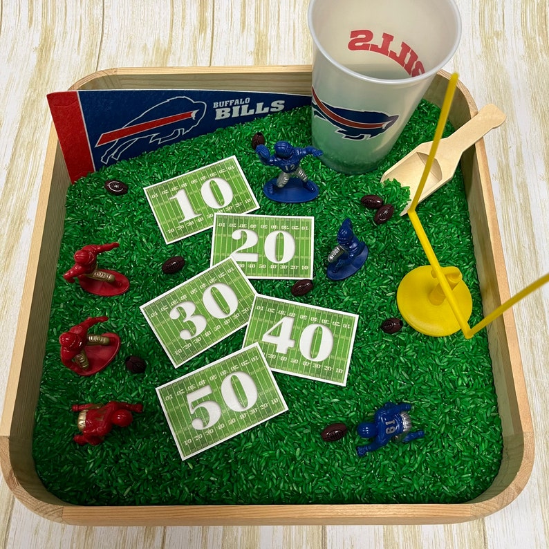 Buffalo Bills Football Sensory Bin - Etsy