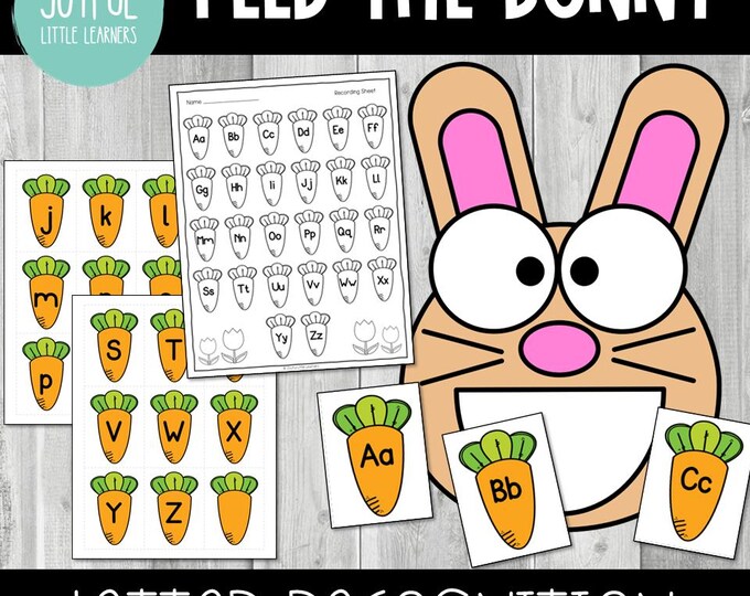 Feed the Bunny Letter Recognition | Feed Me Easter Spring Letter Naming ...
