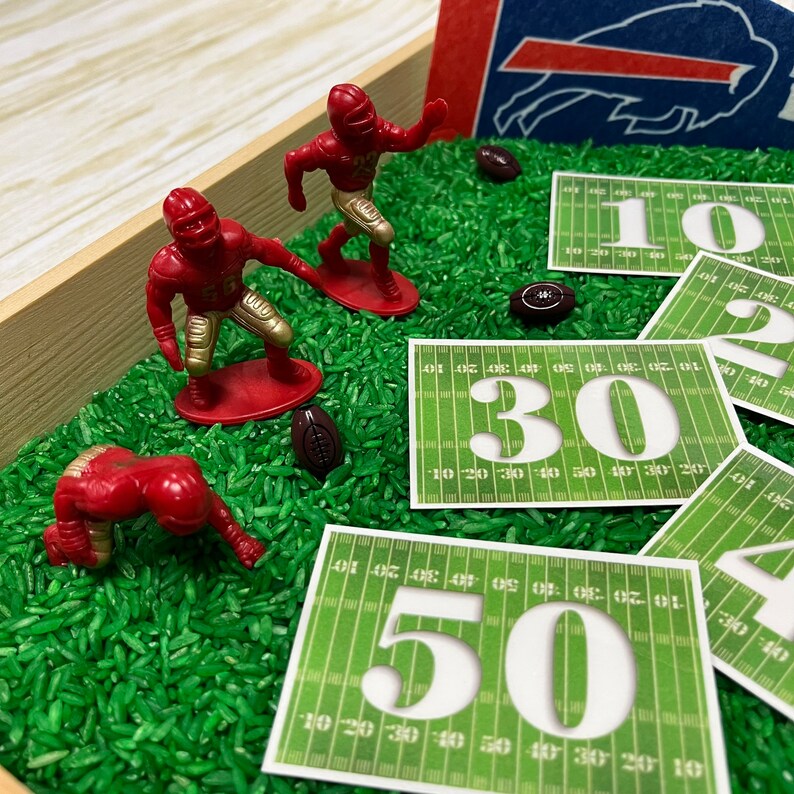 Buffalo Bills Football Sensory Bin - Etsy
