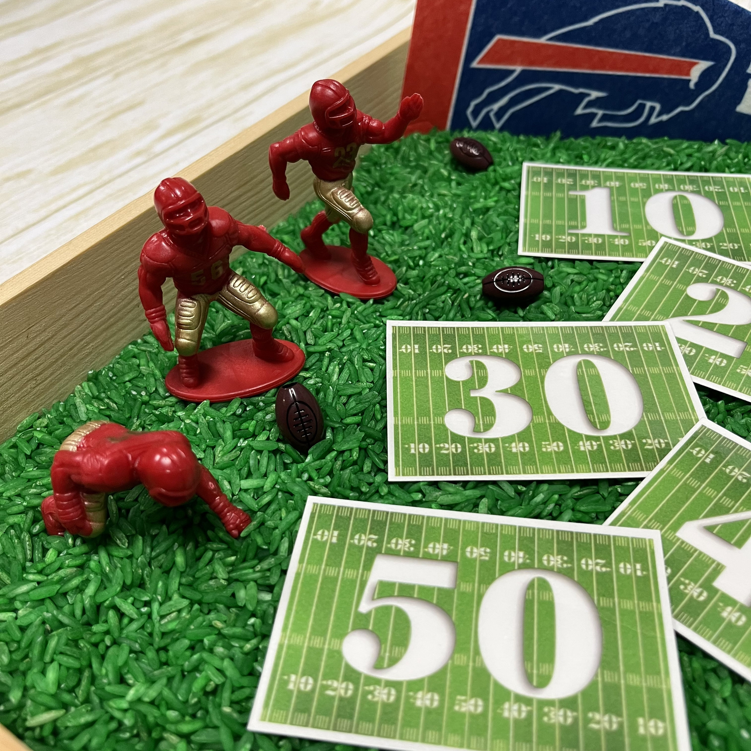 Buffalo Bills Football Sensory Bin - Etsy