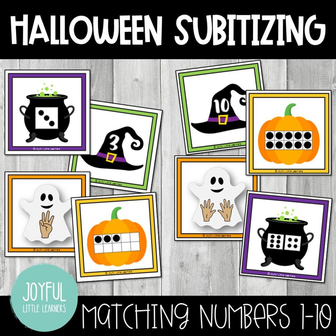 Halloween Subitizing Cards 1-10 | Halloween Number Sense Activity - Etsy