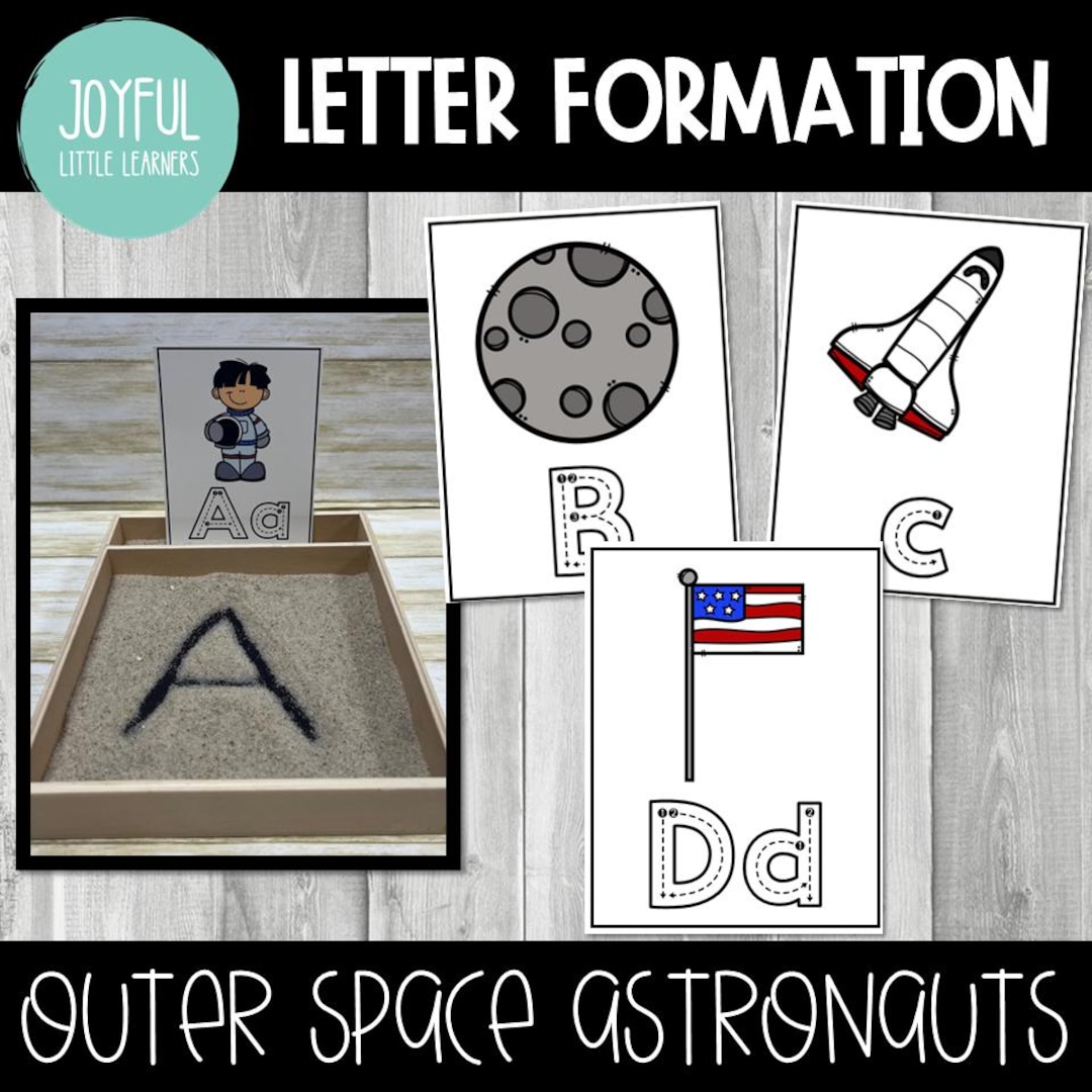 Outer Space Astronauts Letter Formation Task Cards | Handwriting Dry ...