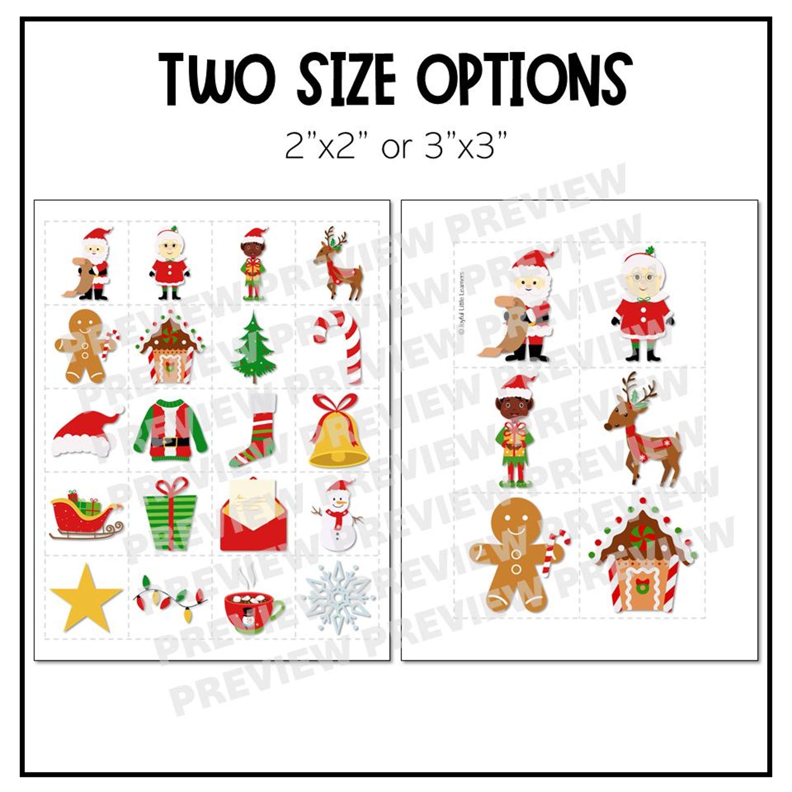 Christmas Matching Activity Cards | Christmas Memory Game - Etsy