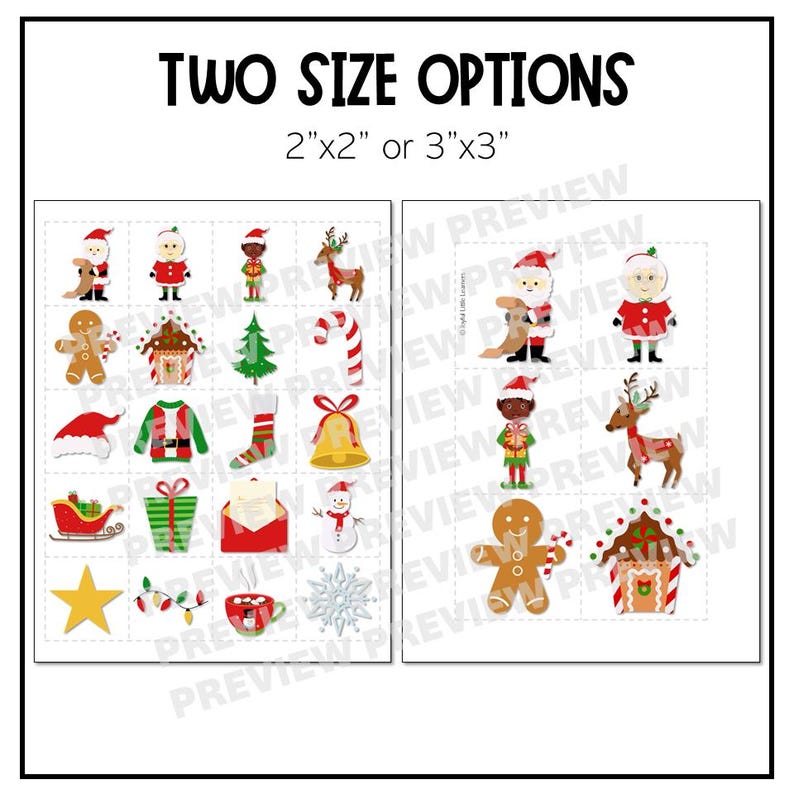 Christmas Matching Activity Cards | Christmas Memory Game - Etsy