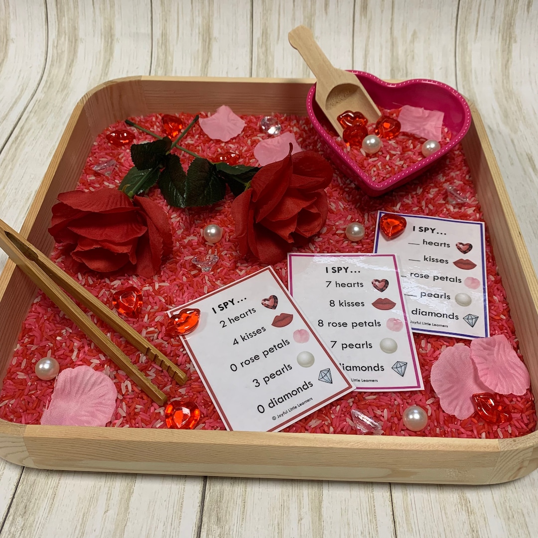 Valentine's Day i Spy Sensory Bin Sensory Kit - Etsy