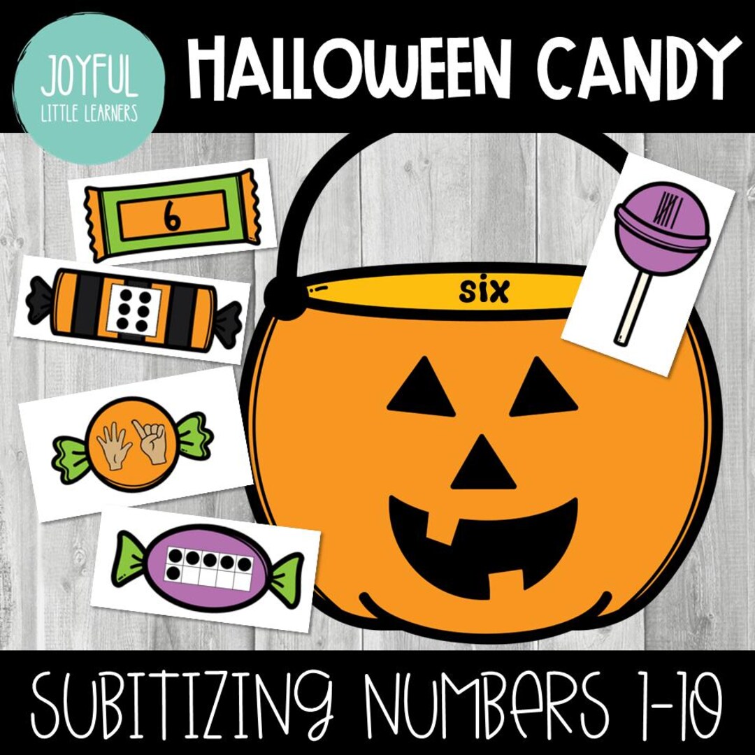 Halloween Candy Subitizing Activity for Numbers 1-10 | Halloween ...