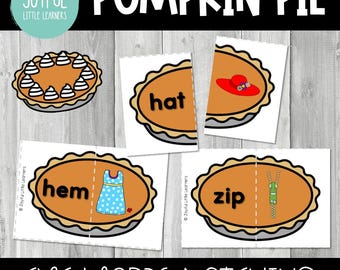 Fall Pumpkin Pie ABC Letter Matching | Thanksgiving Alphabet Matching ...