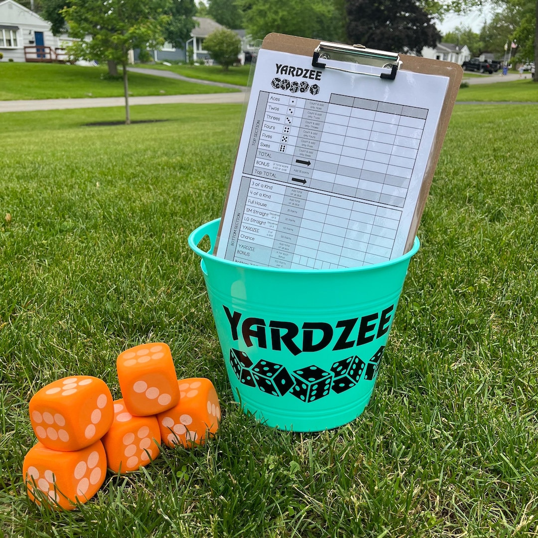 YARDZEE Lawn Game | Giant Yahtzee Dice Game | Outdoor Yard Game - Etsy