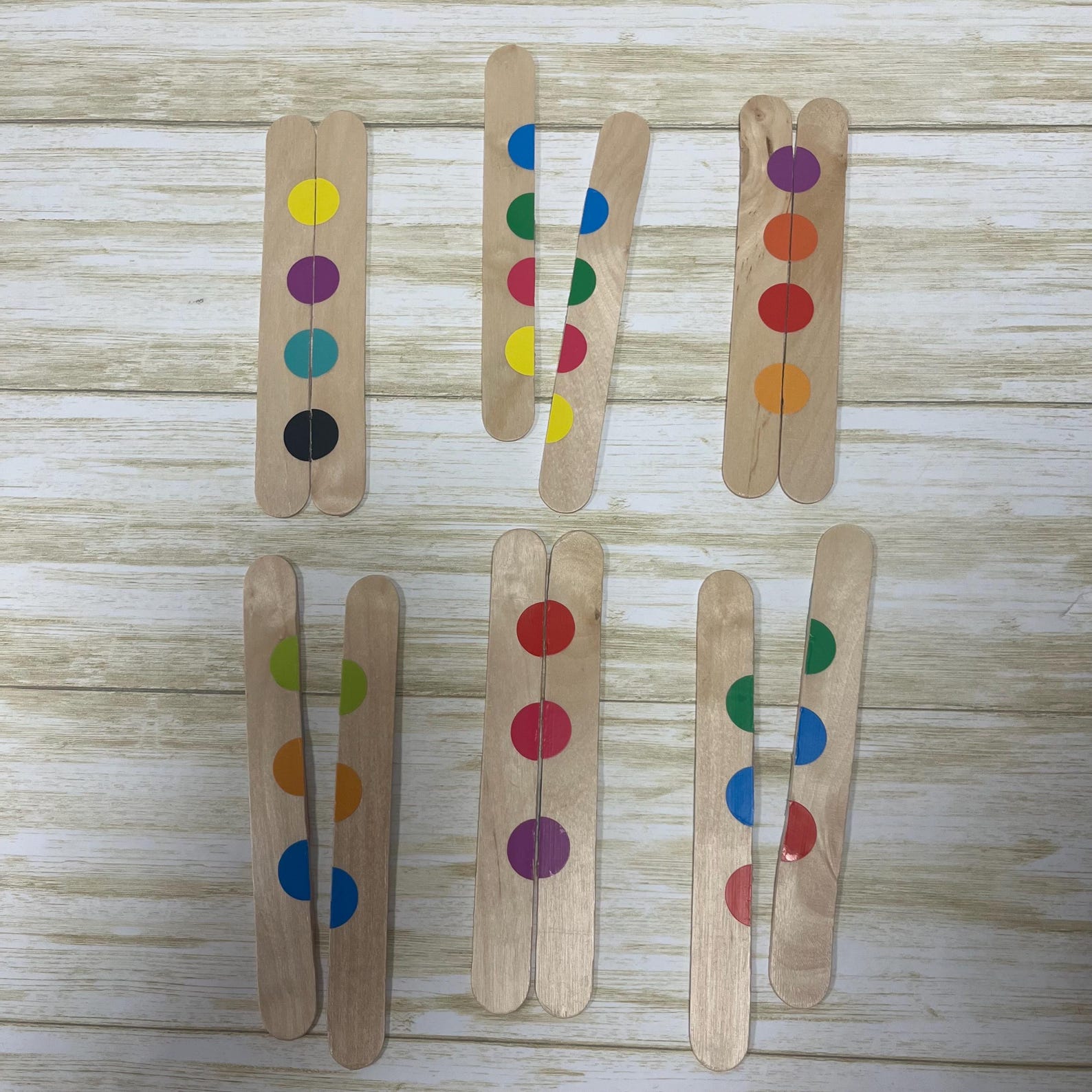 Color Match-up Puzzle Sticks Busy Bag | Color Matching Toddler ...