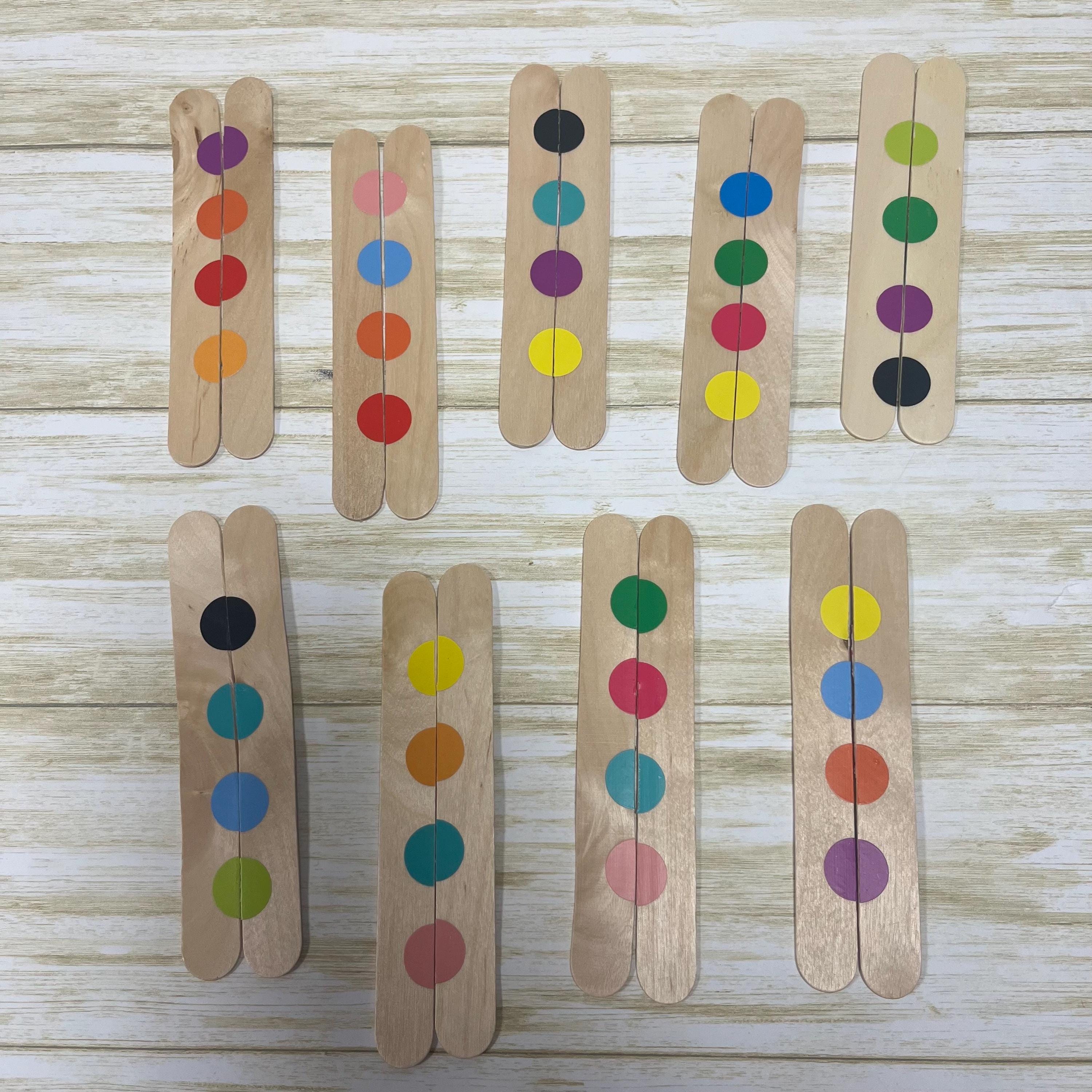 Color Match-up Puzzle Sticks Busy Bag | Color Matching Toddler ...