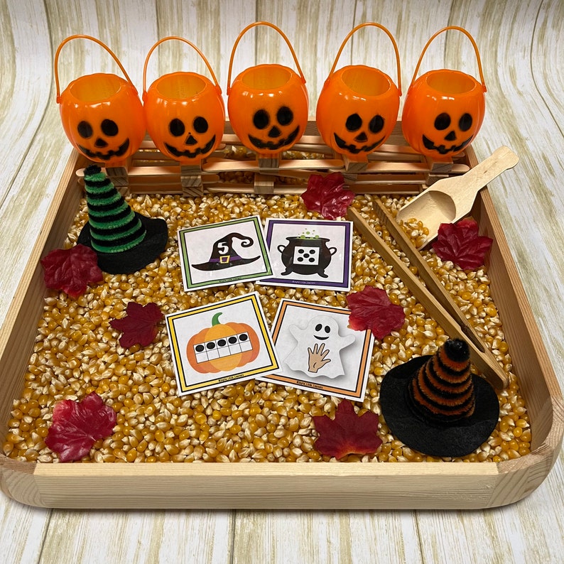 Five Little Pumpkins Numbers Sensory Bin Halloween Sensory Bin - Etsy