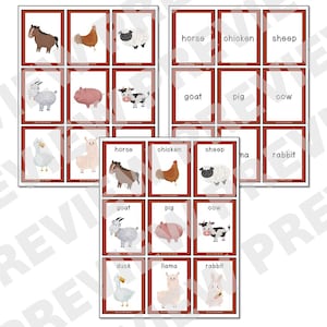 Farm Animal Language-building Activity | Farm Animal Activity Cards - Etsy