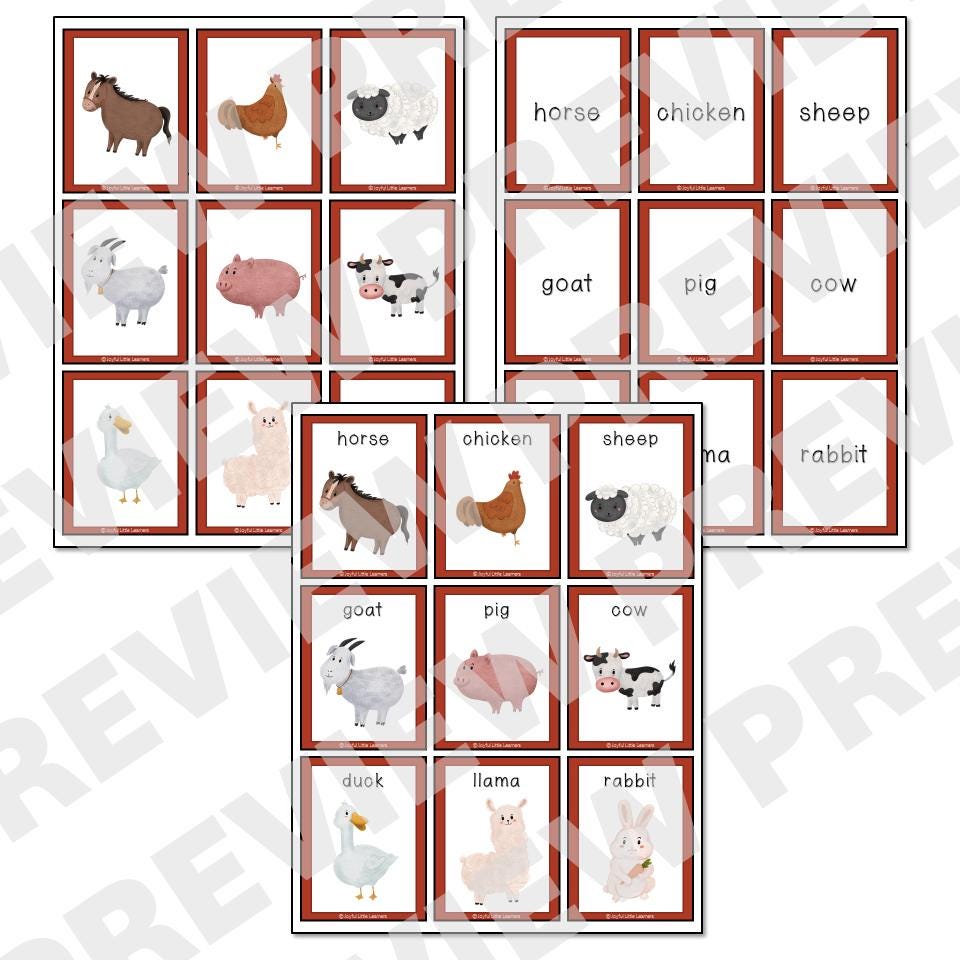 Farm Animal Language-building Activity | Farm Animal Activity Cards - Etsy