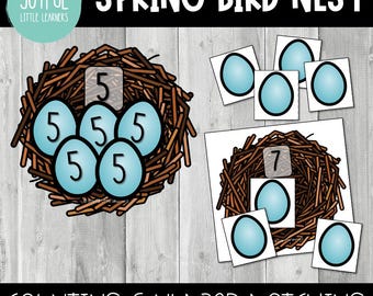 Bird Nest Number Matching & Counting | Spring Number Identification ...