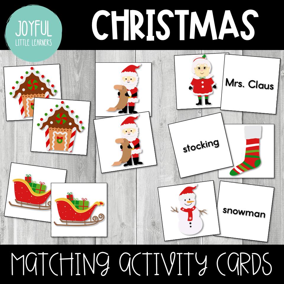 Christmas Matching Activity Cards | Christmas Memory Game - Etsy