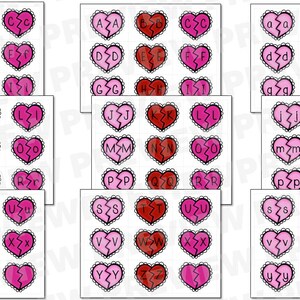 Valentine Hearts ABC Letter Matching | Valentine Alphabet Matching ...