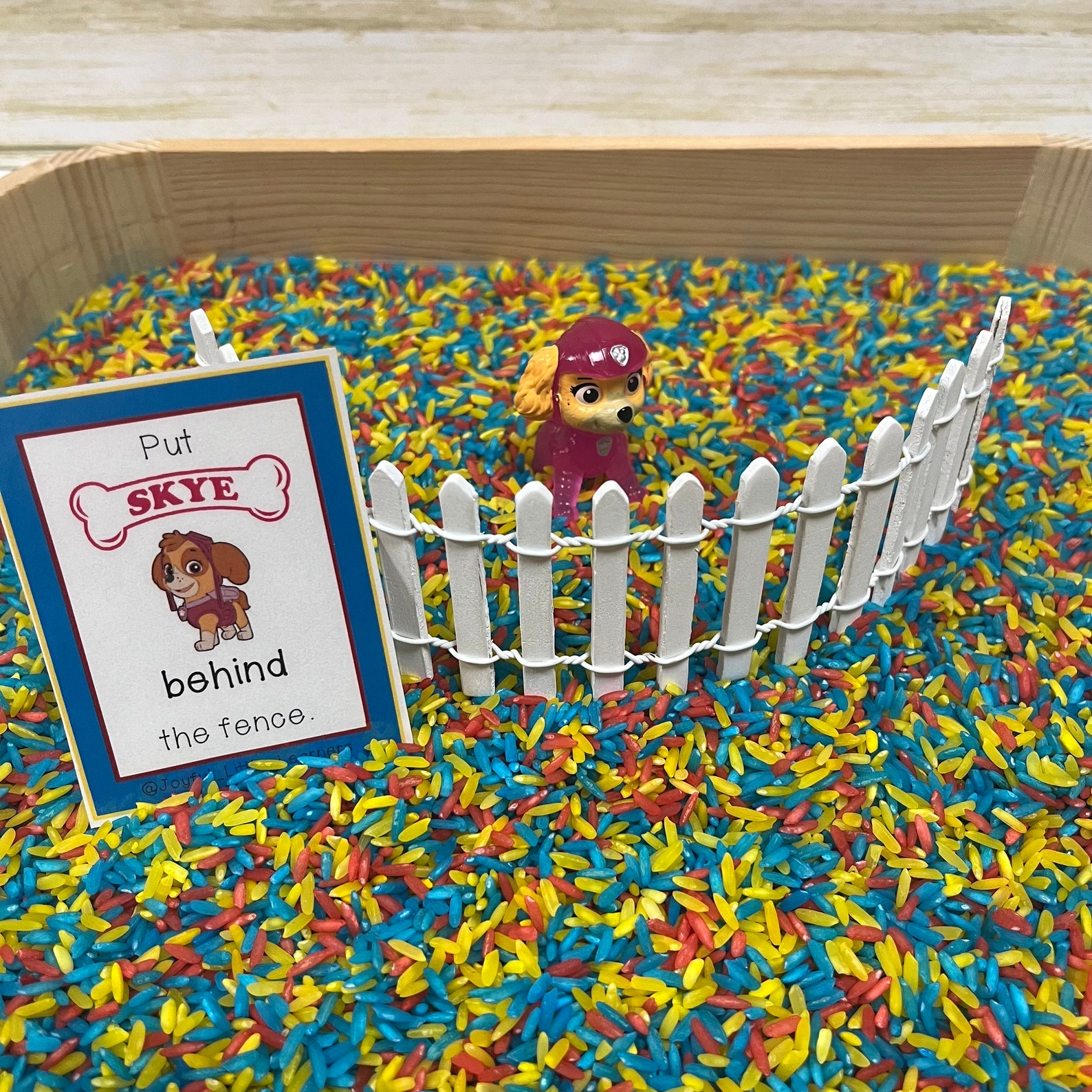 PAW Patrol Sensory Bin Featuring Preposition Cards for Following ...
