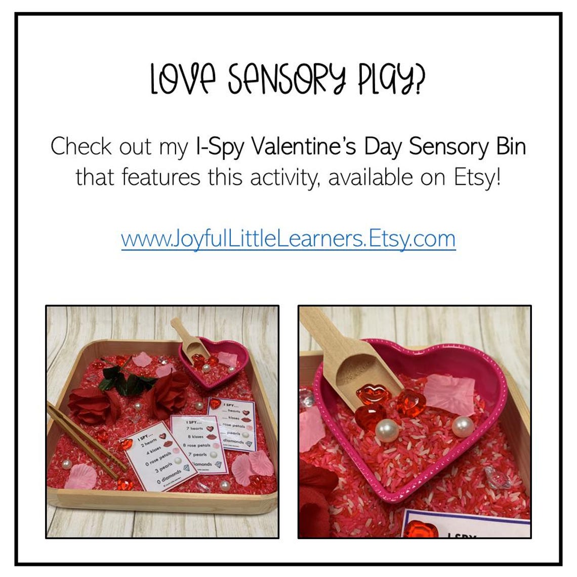 I-spy Valentine’s Day Sensory Bin Task Cards | Valentine Numbers ...