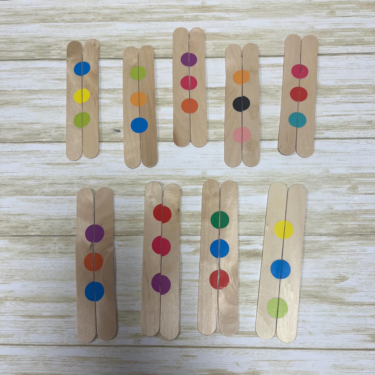 Color Match-up Puzzle Sticks Busy Bag | Color Matching Toddler ...