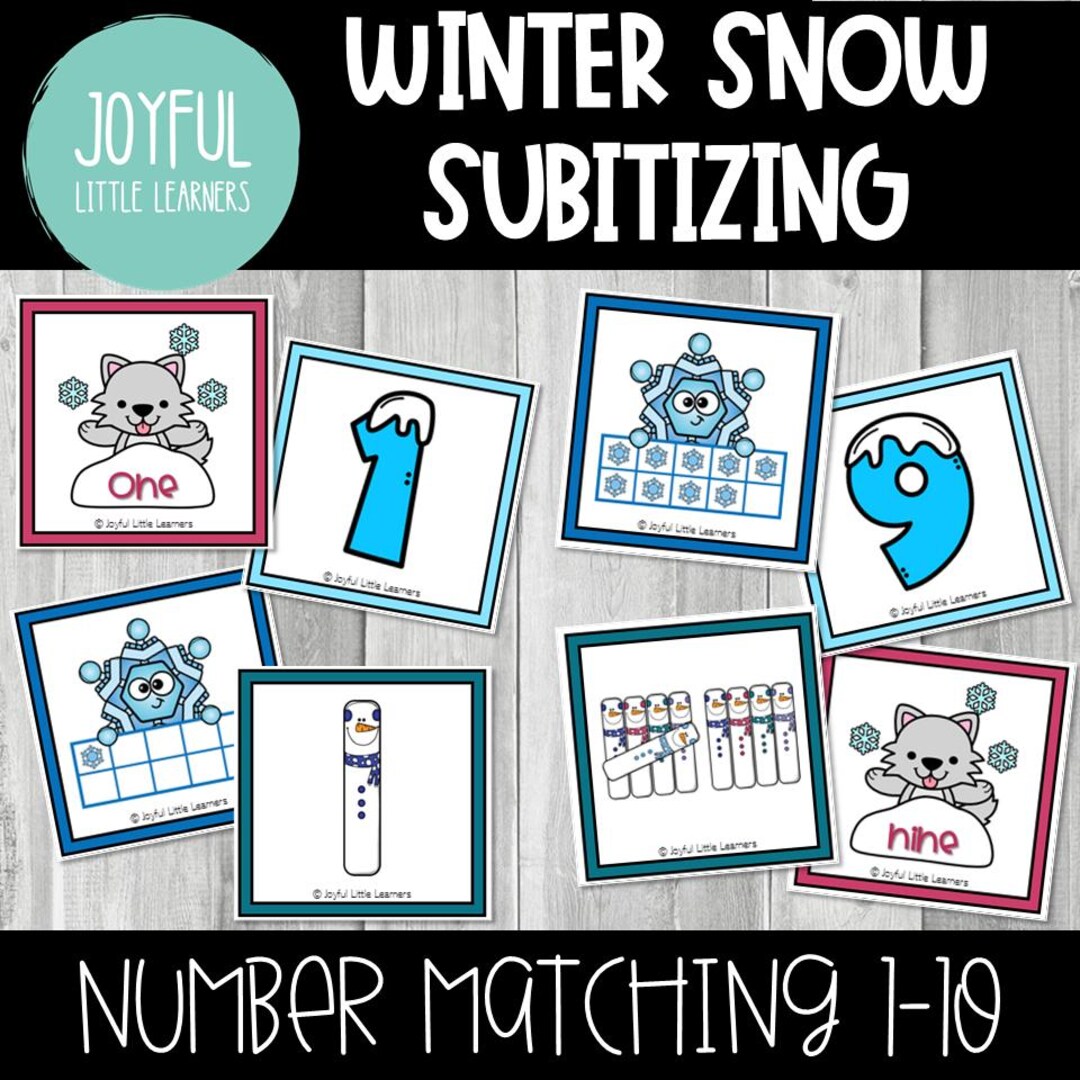 Winter Subitizing Cards 1-10 | Snowflake Number Sense Matching Activity ...