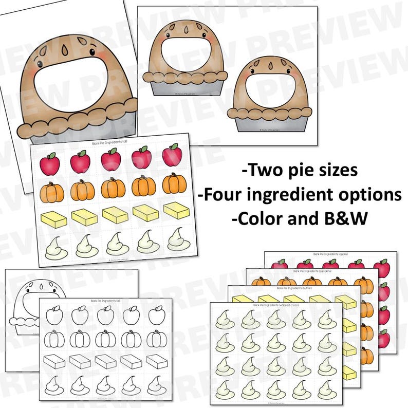 Feed the Fall Pie Numbers & Counting | Feed Me Thanksgiving Counting ...