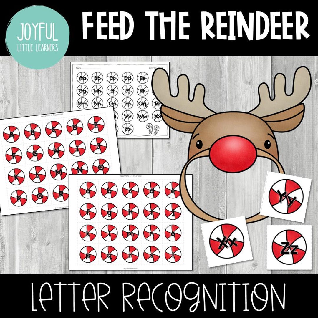Feed the Reindeer Letter Recognition | Winter Feed Me Christmas Letter ...
