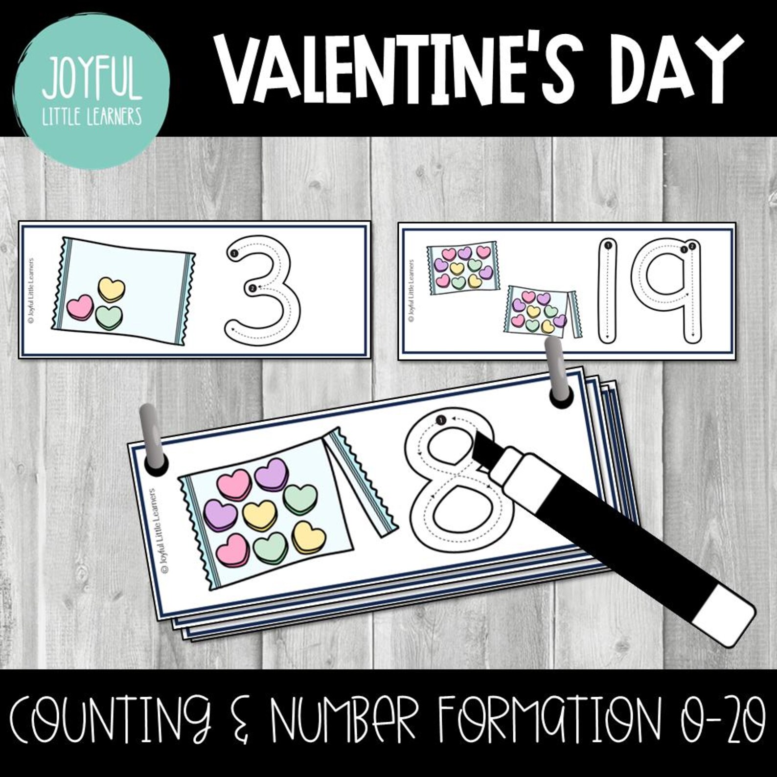 Valentine’s Day Number Formation Activity | Counting & Number ...