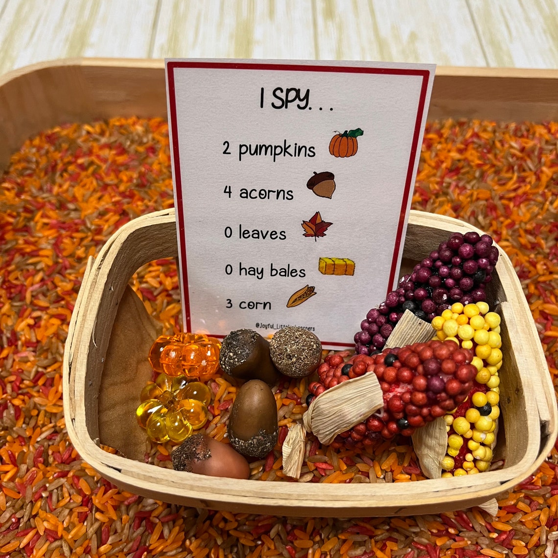 Fall I Spy Sensory Bin Autumn Sensory Bin - Etsy