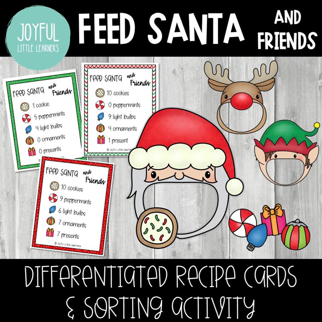Feed Santa and Friends | Christmas Recipe Task Cards | Feed Me ...
