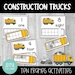 Construction Trucks Ten Frames Matching & Practice Activities - Etsy