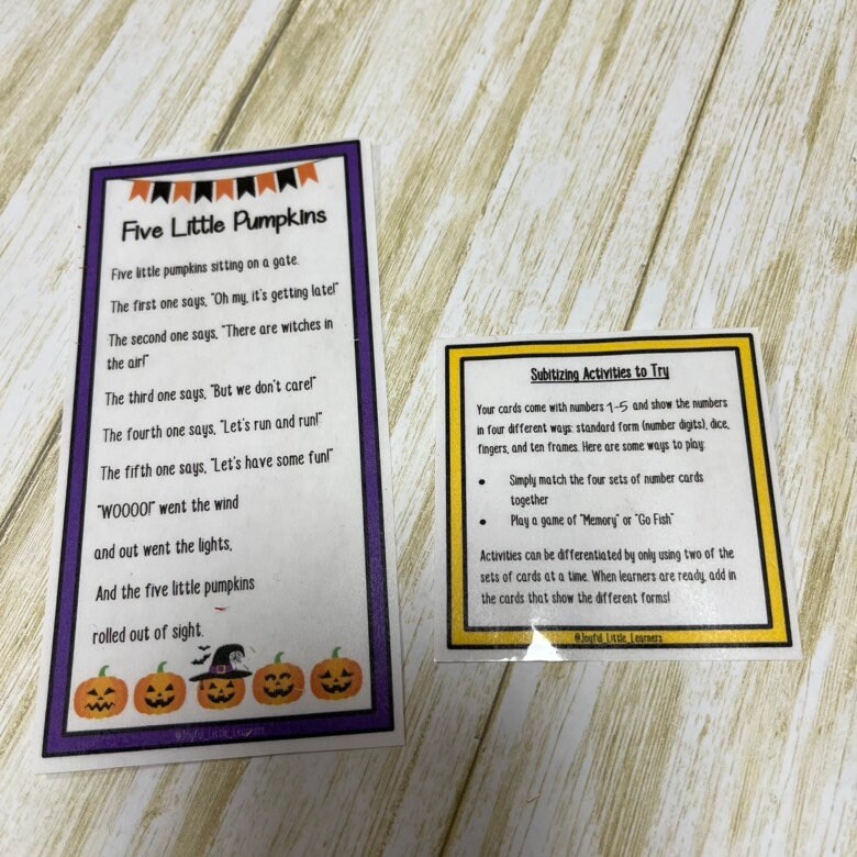 Five Little Pumpkins Numbers Sensory Bin | Halloween Sensory Bin - Etsy