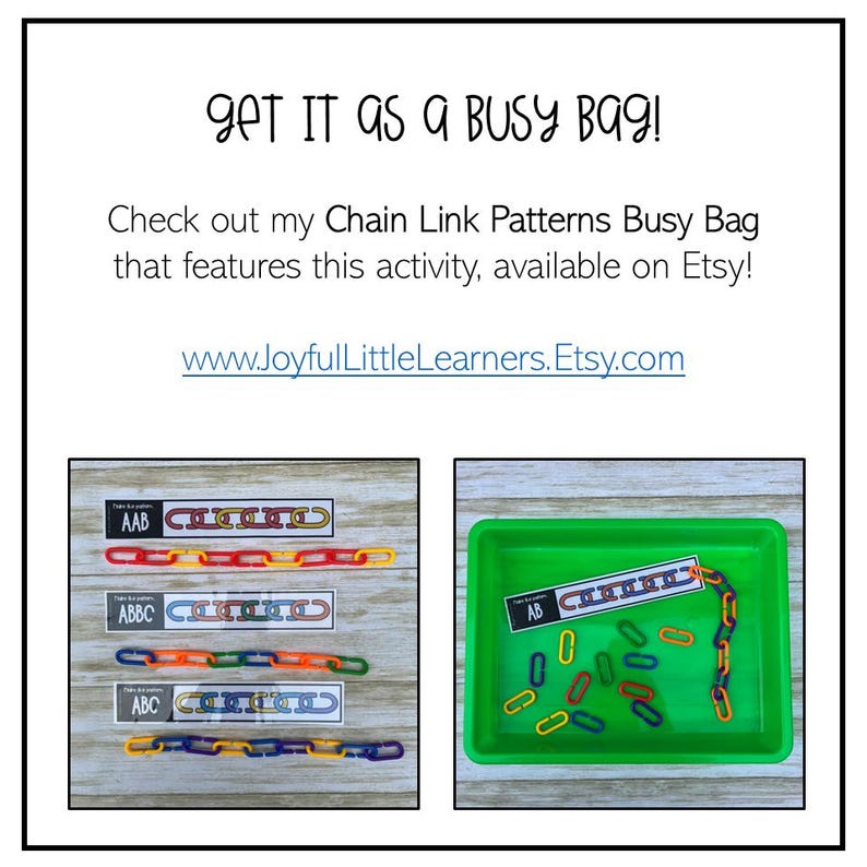 Chain Link Patterns Task Cards Digital Download| Connecting Links ...